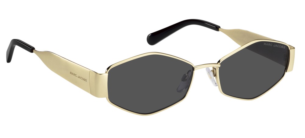 Marc Jacobs MARC 496/SHINY GOLD BLACK/GREY 55/17/145 Women's Sunglasses ...