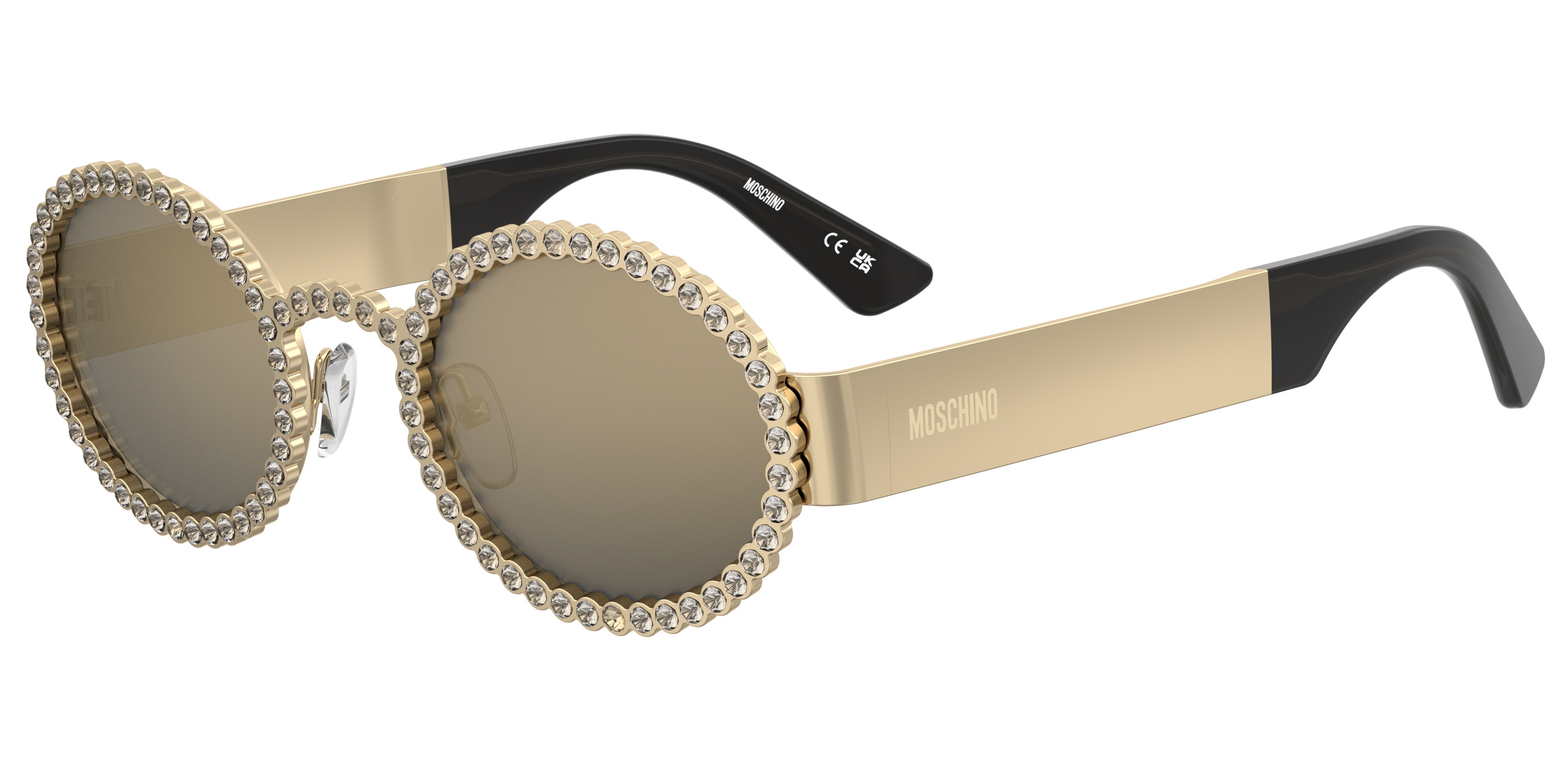Moschino MOS204/S ROSE GOLD/GREY BRONZE MIRRORED 52/22/140 Women's ...